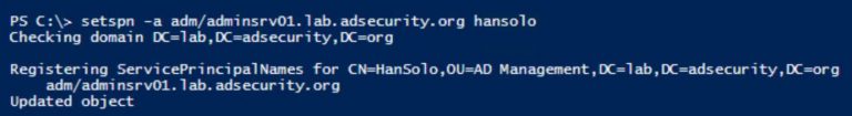 Sneaky Persistence Active Directory Trick #18: Dropping SPNs on Admin ...