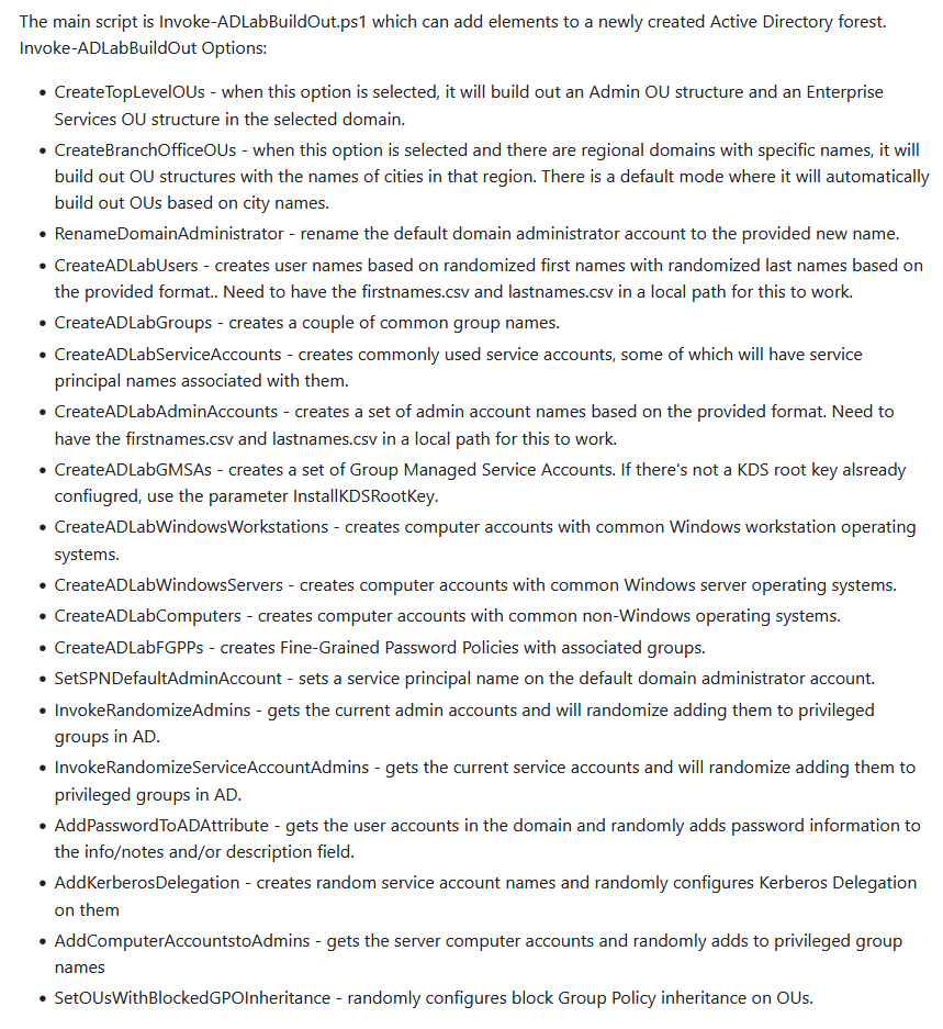 Active Directory Lab Build Script – Active Directory & Azure AD/Entra ID Security
